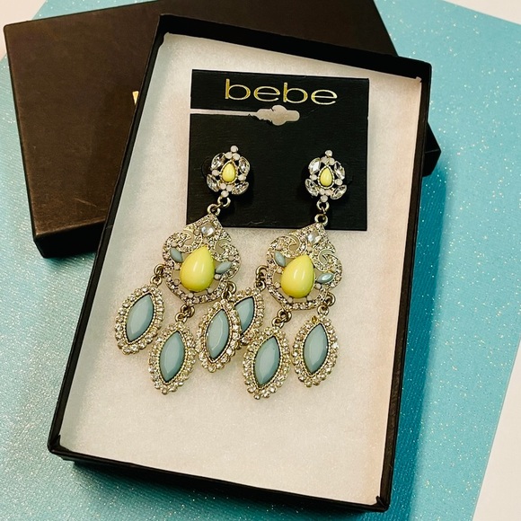 bebe | Jewelry | Bebe Crystal Chandelier Earrings | Poshmark